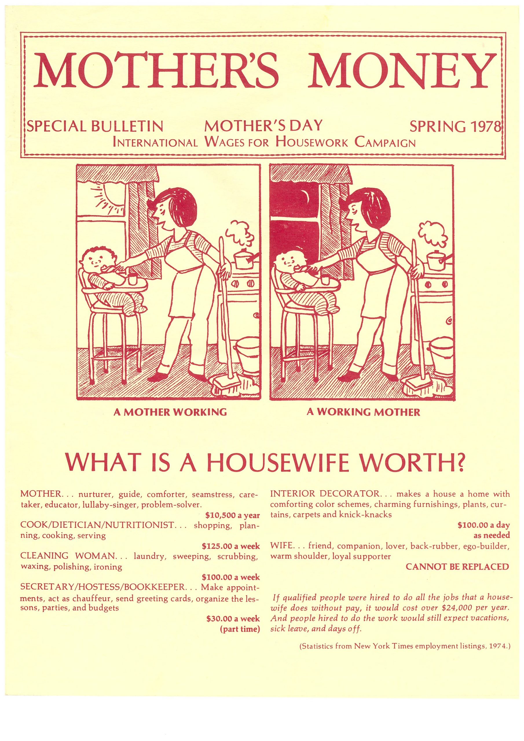 Wages for Housework Special Bulletin, Spring 1978 - Global Women's ...