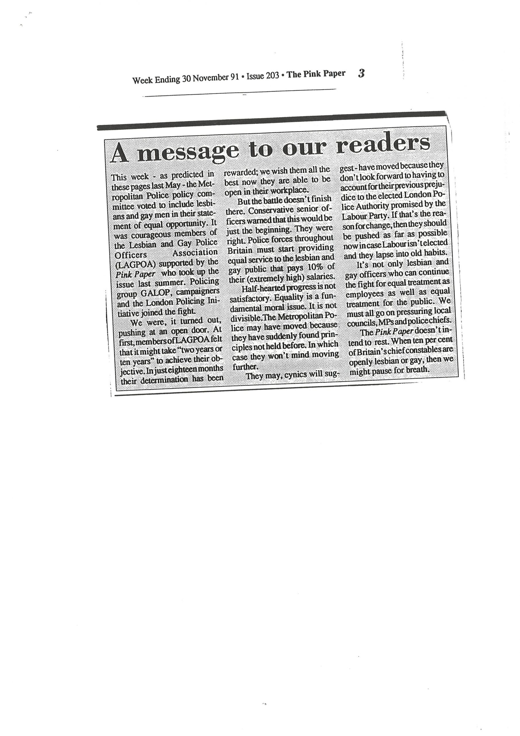 Pink Paper message to readers. - Global Women's Strike/ Wages for ...